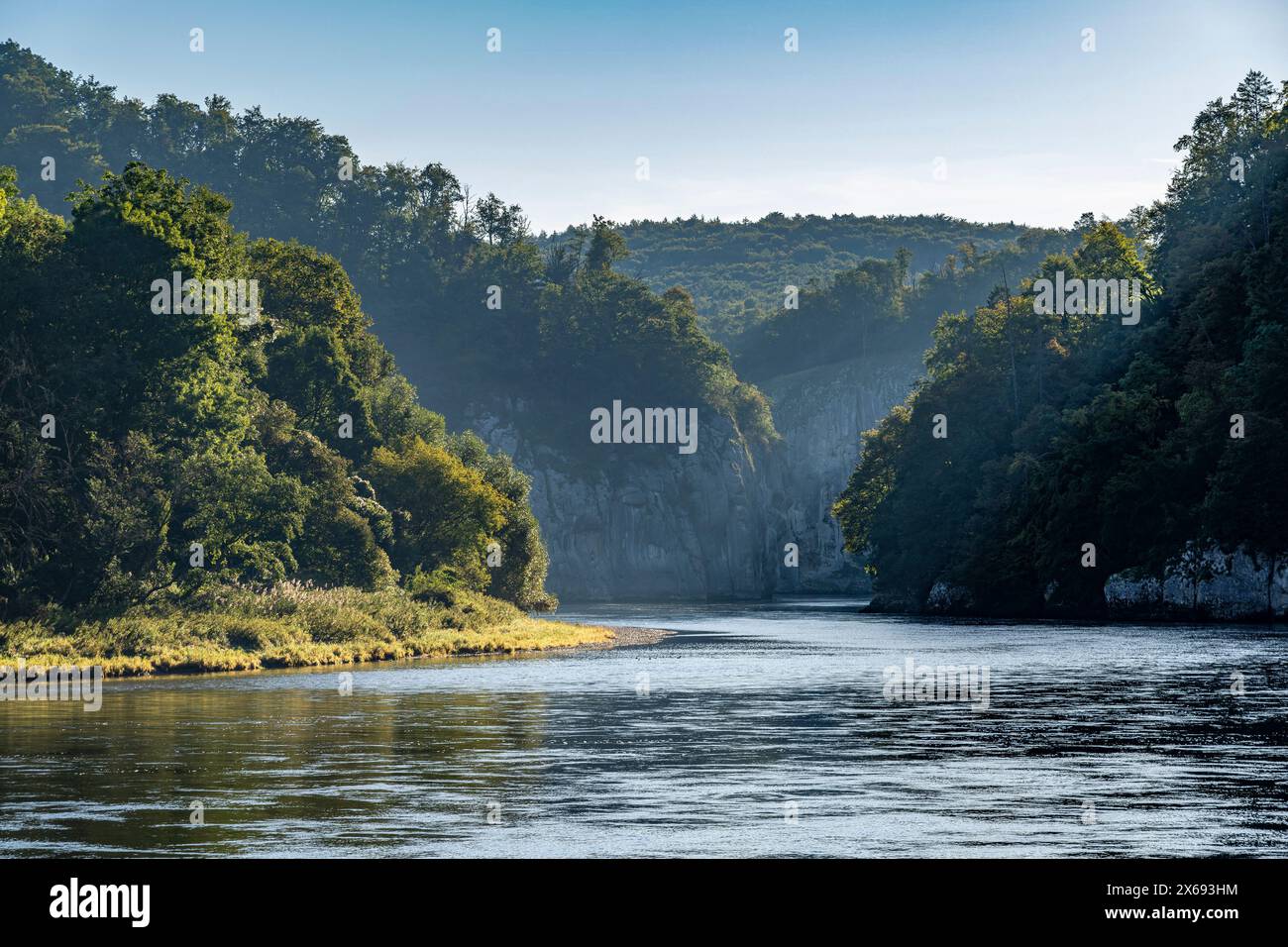 The Weltenburger Enge, Danube gorge near Weltenburg, Bavaria, Germany ...