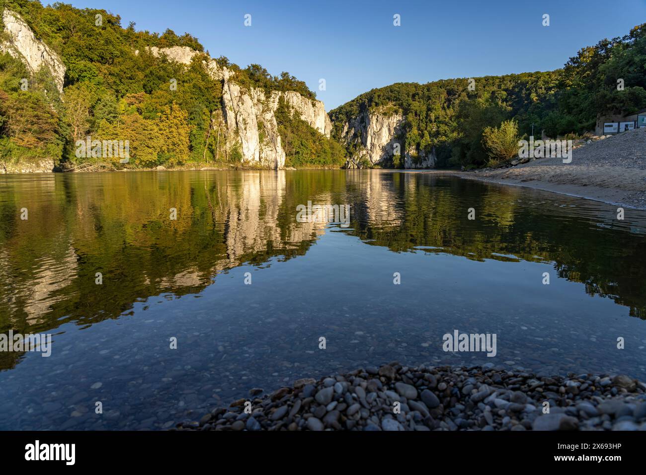 The Weltenburger Enge, Danube gorge near Weltenburg, Bavaria, Germany ...