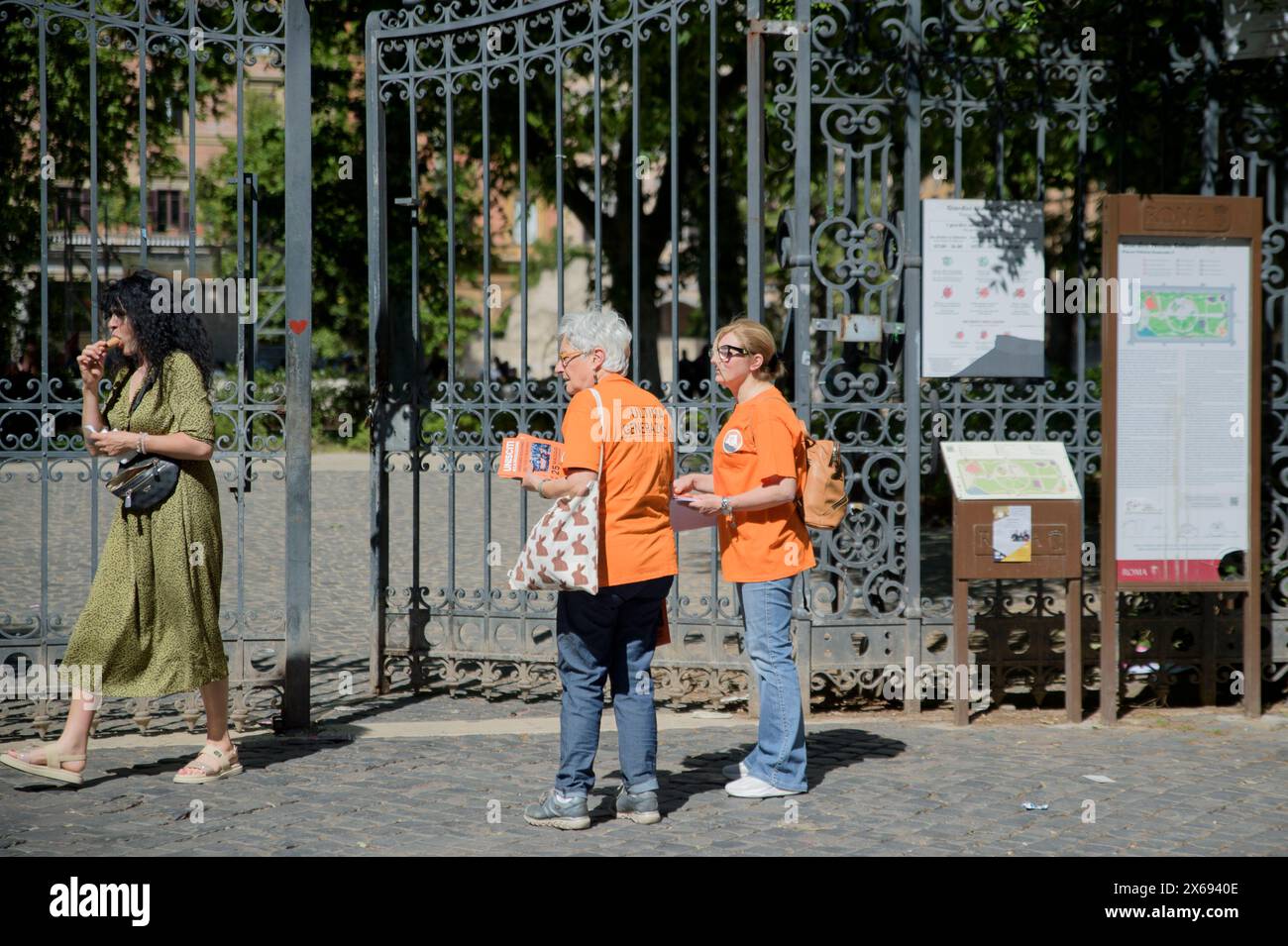 Rome, Italy. 11th May, 2024. Two activists of the environmentalist ...