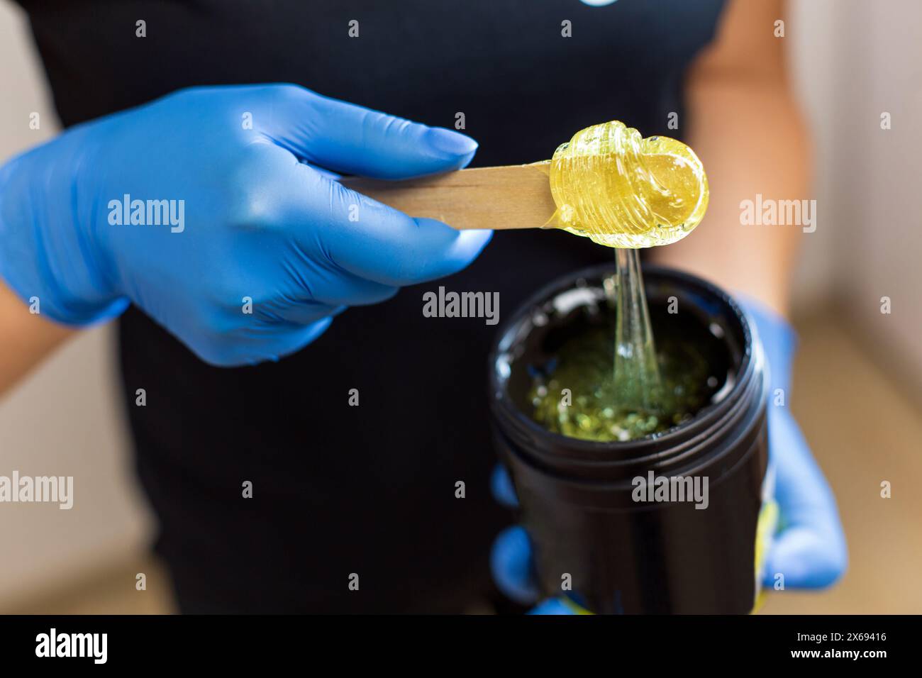 Close up woman wooden spatula hi-res stock photography and images - Alamy