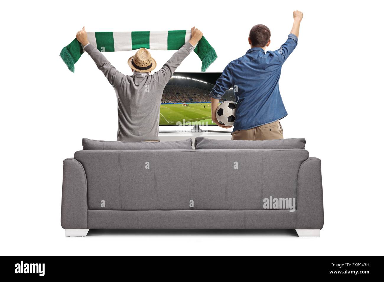 Football spectators fans watching Cut Out Stock Images & Pictures - Alamy