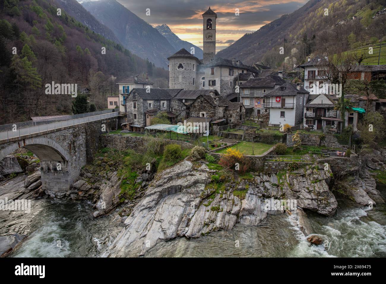 Verzasca Valley, Swiss Alps, Rocks, Rustico Stock Photo - Alamy