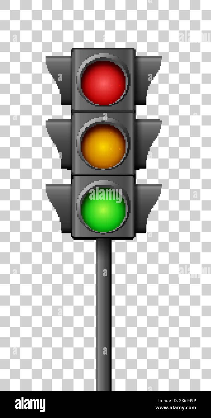 Street traffic light icon lamp. Traffic light direction regulate safety ...