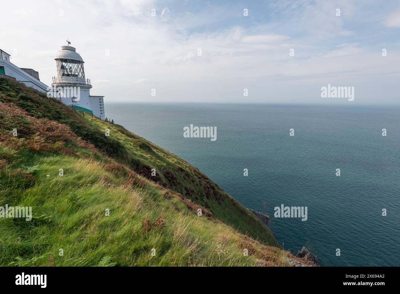 Photo of the Foreland lighthouse at Foreland Point on the north Devon ...