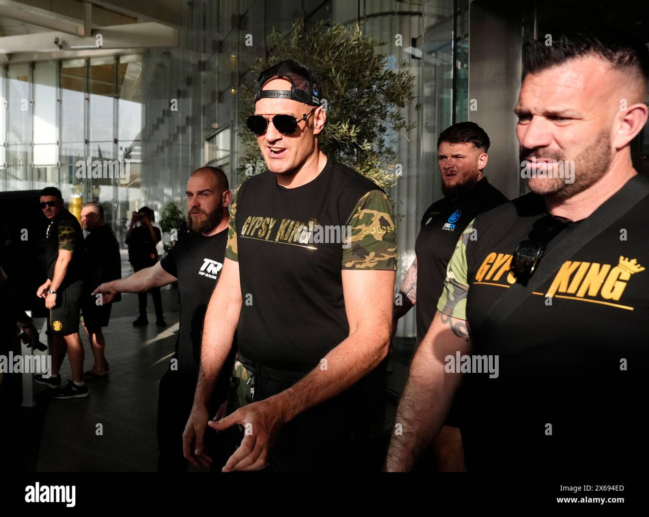 Tyson Fury and his entourage during a media day in Riyadh. The IBF, WBA ...