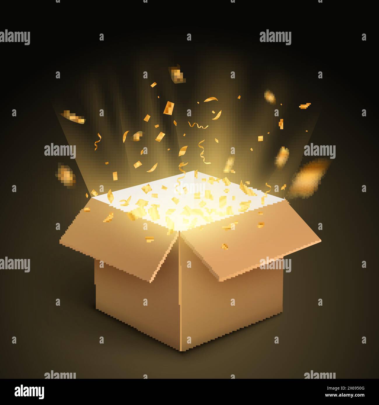 T Box Confetti Explosion Magic Open Surprise T Box Package