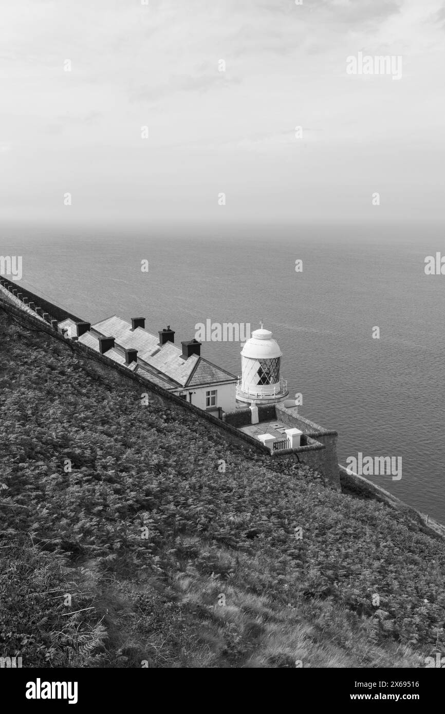 Photo of the Foreland lighthouse at Foreland Point on the north Devon ...