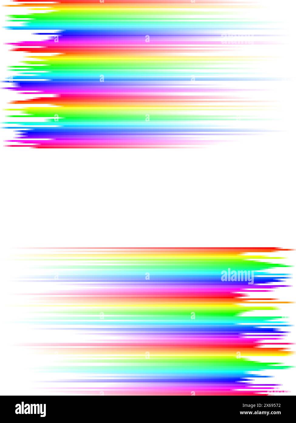 Rainbow stripes gradient with squares mosaic pattern, white background ...