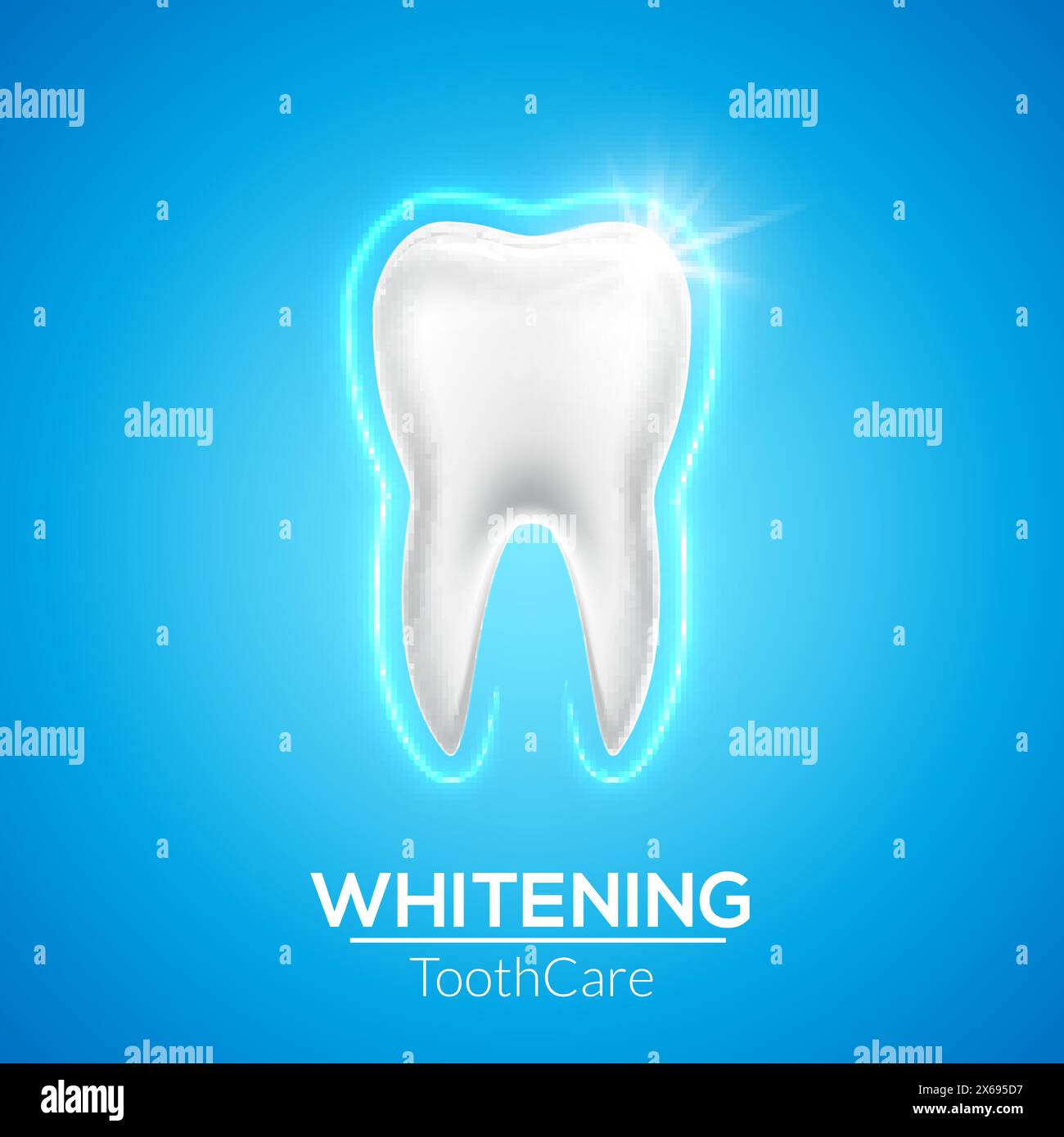 Tooth care dental icon vector healthy dentist background. Blue clean ...