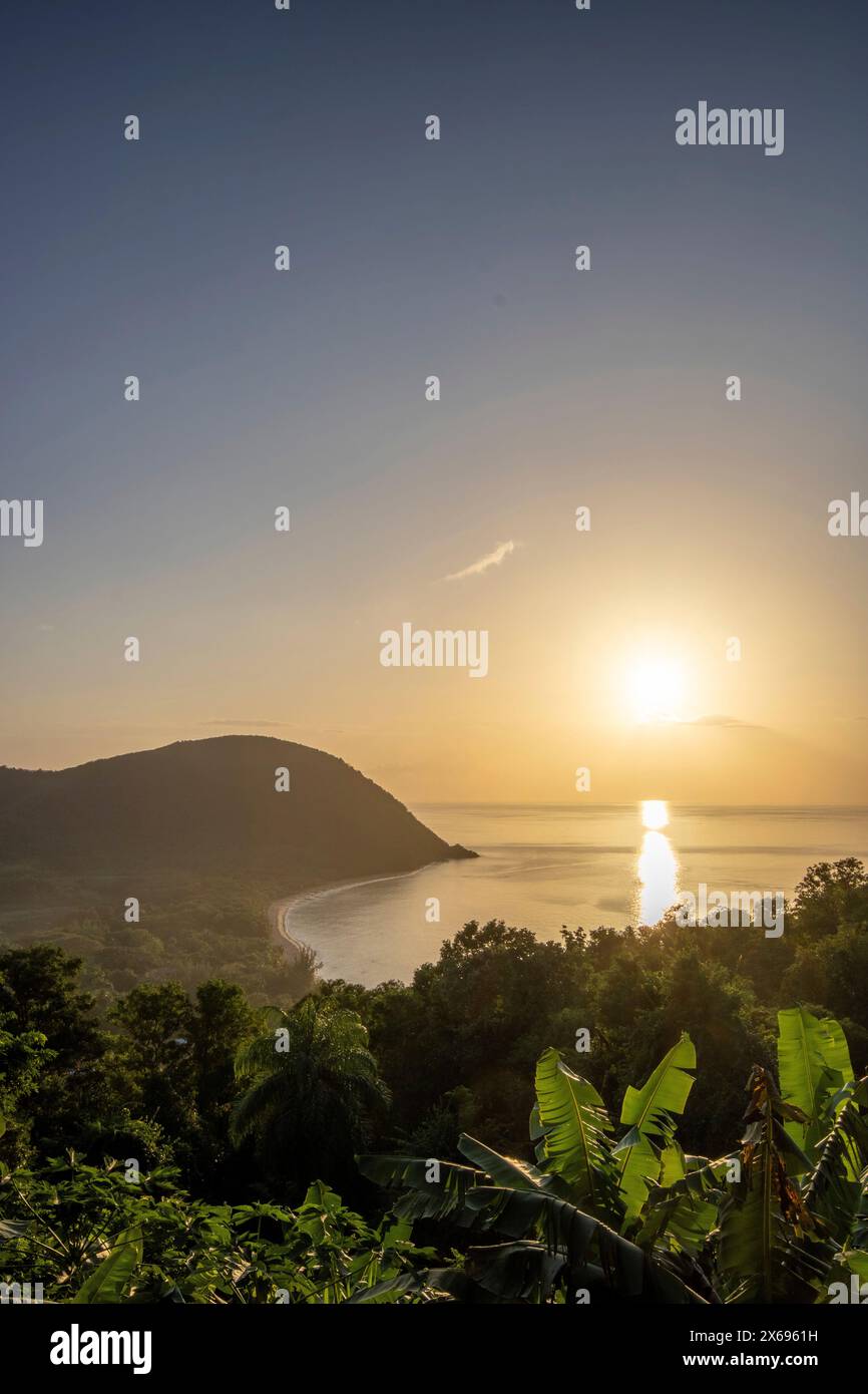 Guadeloupe, a Caribbean island in the French Antilles. Landscape and ...