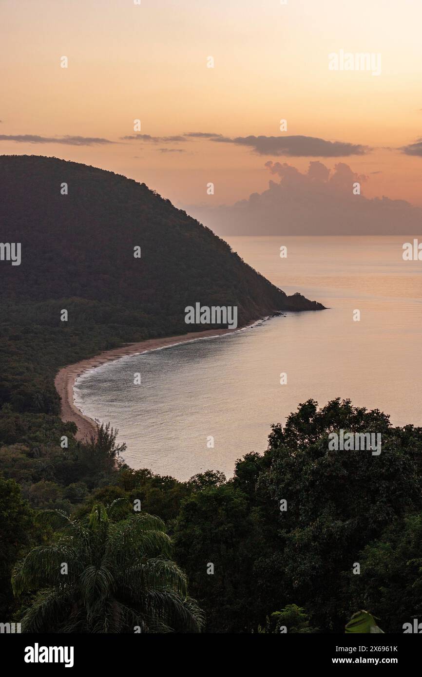 Guadeloupe, a Caribbean island in the French Antilles. Landscape and ...