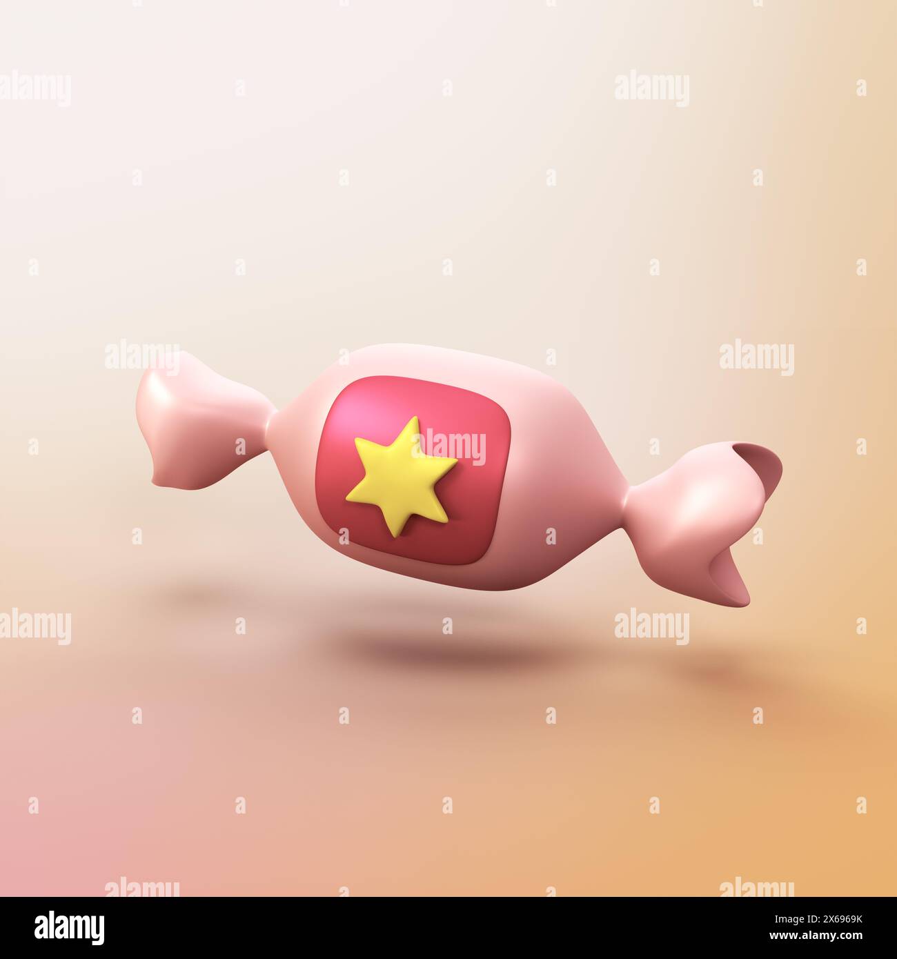 Sweet candy - stylized 3d CGI icon object Stock Photo - Alamy