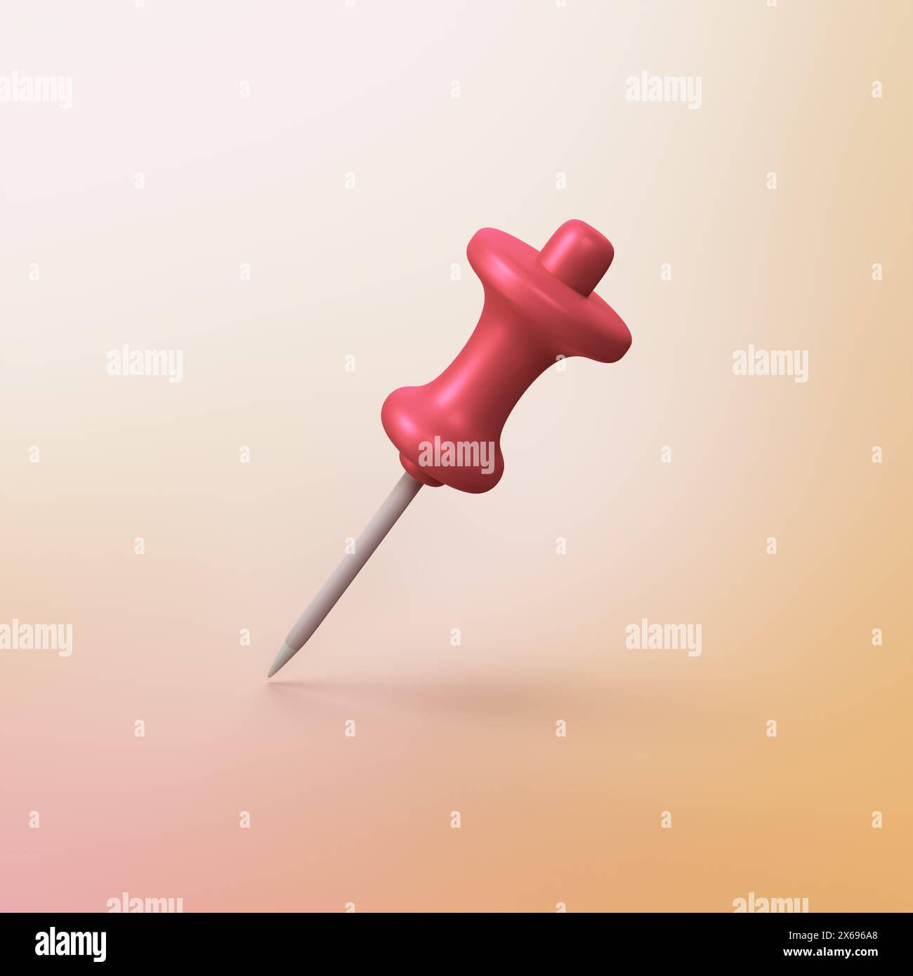 Pin Stylized 3d Cgi Icon Object Stock Photo Alamy