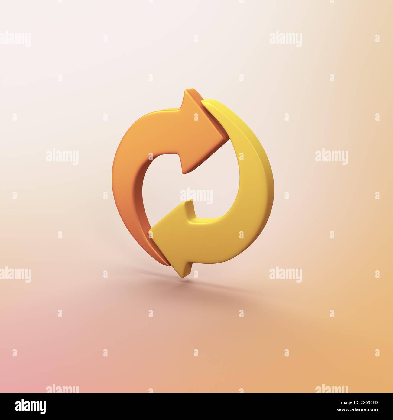 Recycle symbol - stylized 3d CGI icon object Stock Photo - Alamy