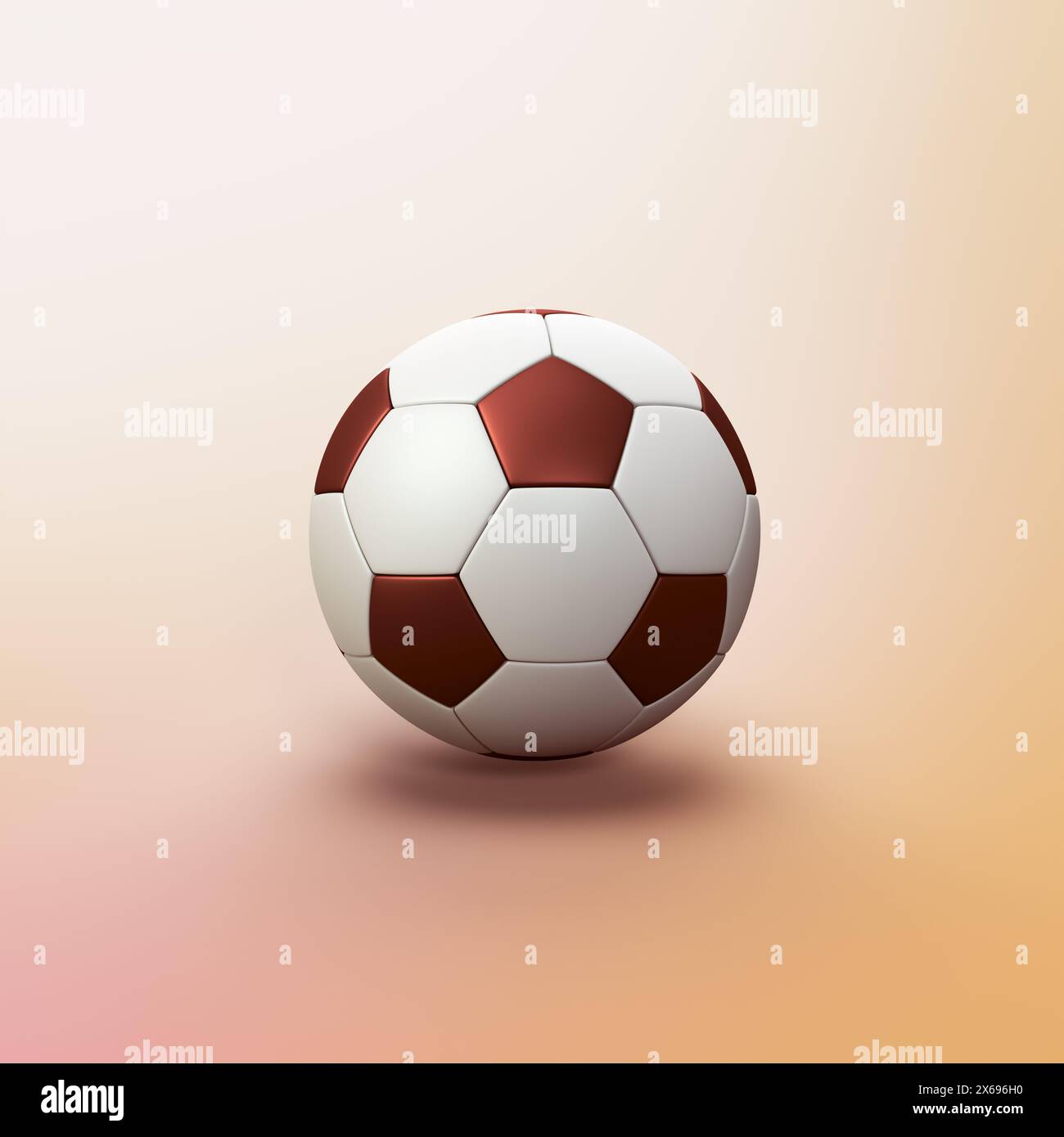 Football soccer ball - stylized 3d CGI icon object Stock Photo - Alamy