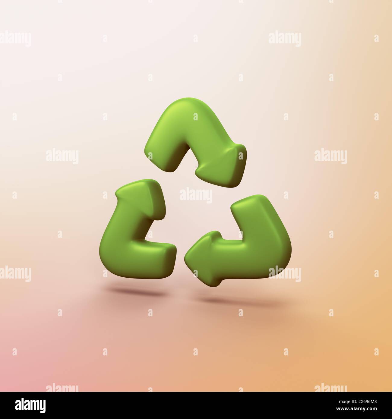 Recycle symbol - stylized 3d CGI icon object Stock Photo - Alamy