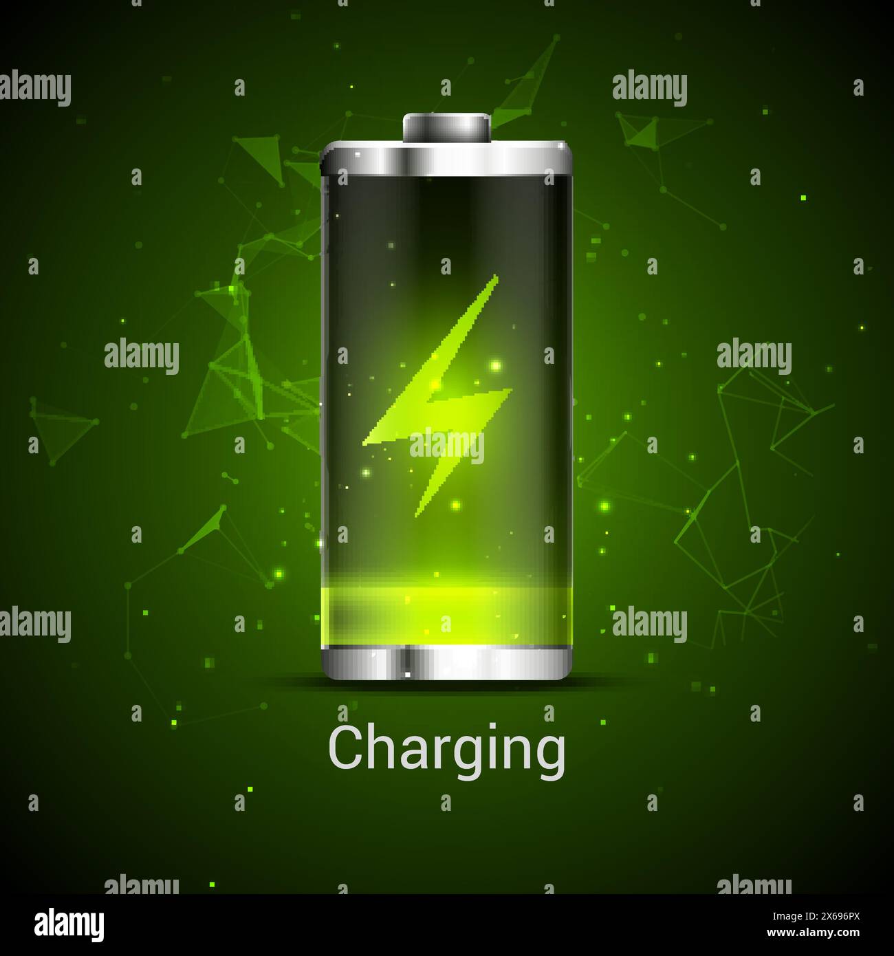 Battery charge full power energy level. Recharge battery indicator. Low ...