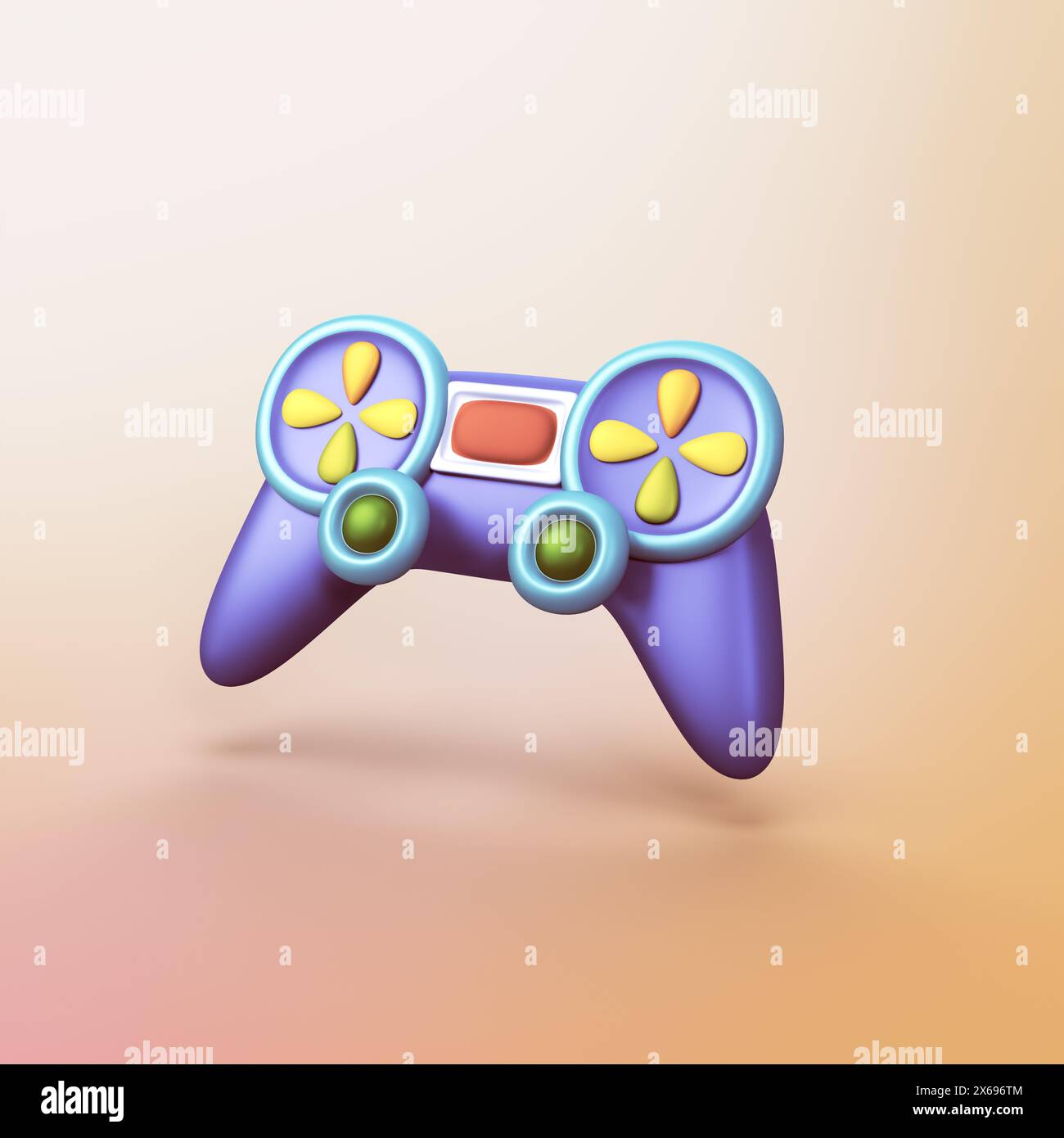 Console play gamepad - stylized 3d CGI icon object Stock Photo - Alamy