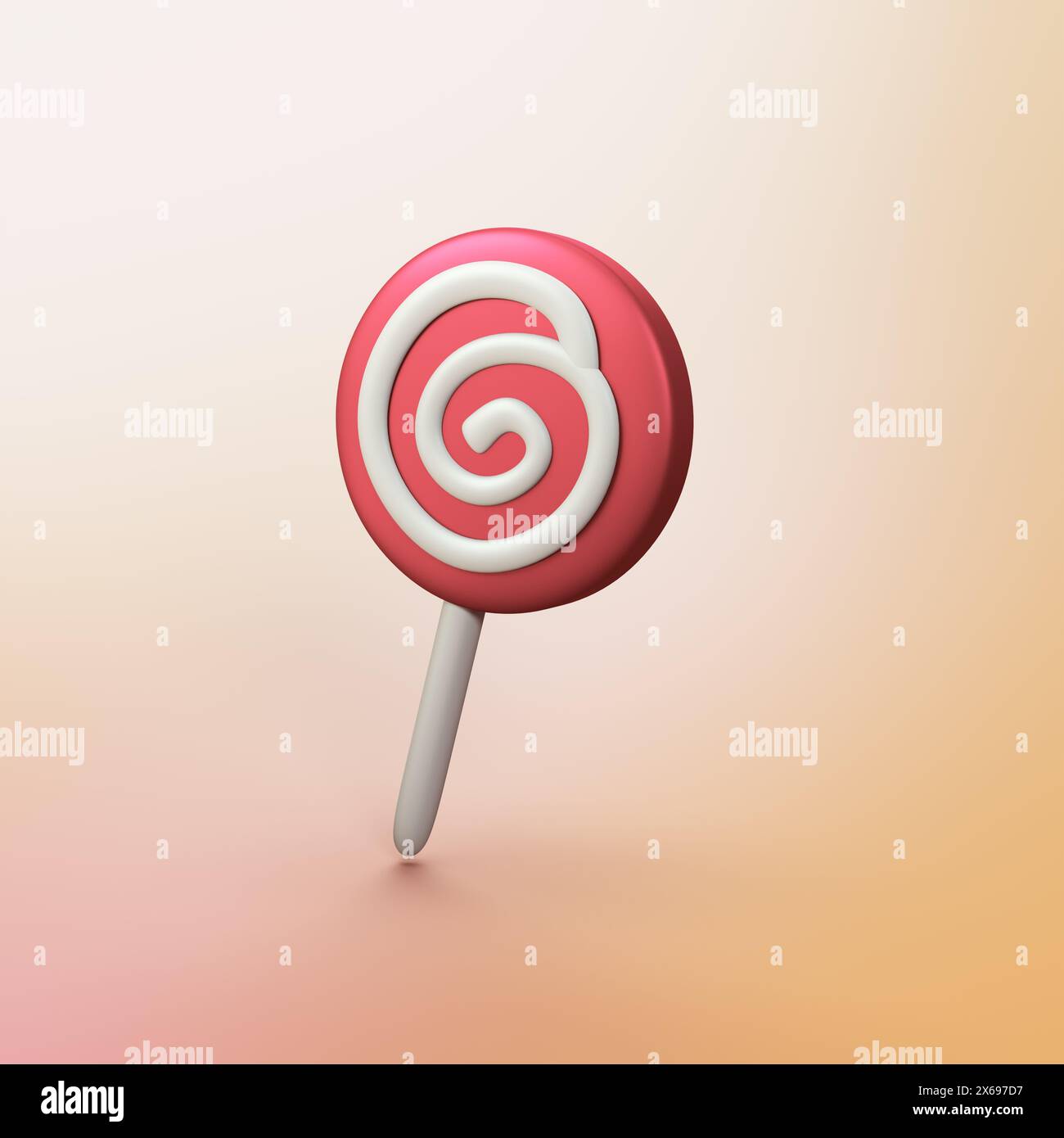Sweet lolipop candy - stylized 3d CGI icon object Stock Photo - Alamy