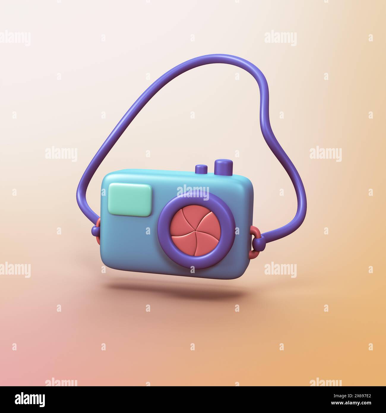 Camera - stylized 3d CGI icon object Stock Photo - Alamy