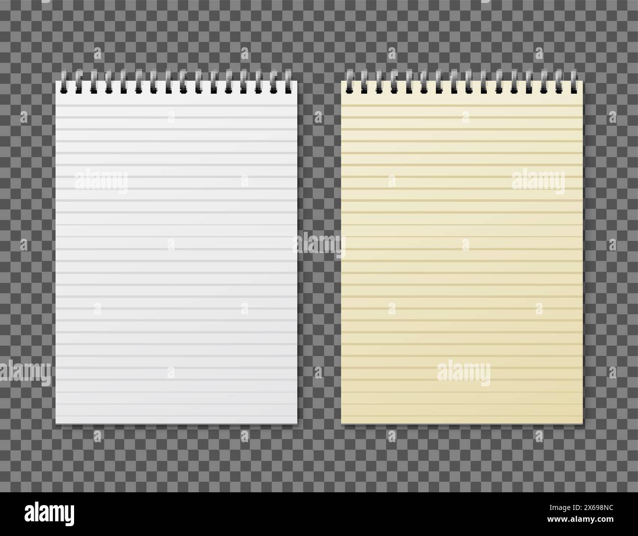 Realistic notebook design. Diary blank office document. Note book sheet ...