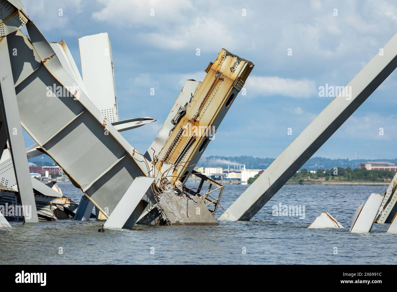 Dundalk, United States of America. 12 May, 2024. Steel trusses and ...