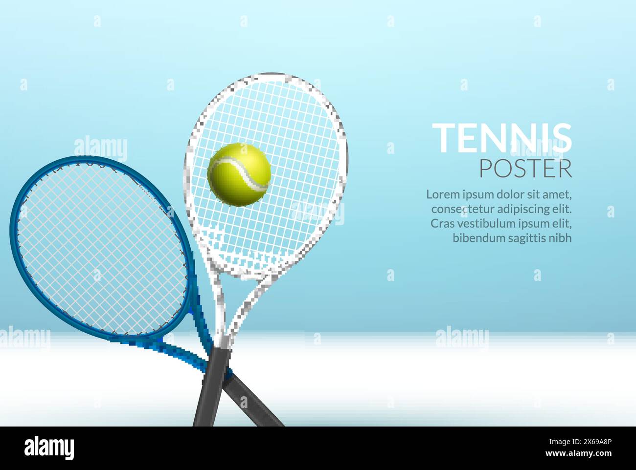 Tennis banner background. Tennis ball racket poster sport flyer design ...