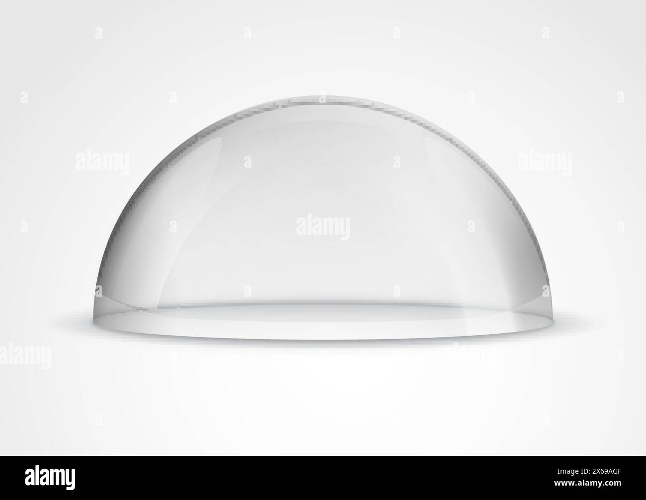 Glass dome container mock-up. Plastic dome model cover for exhibition ...