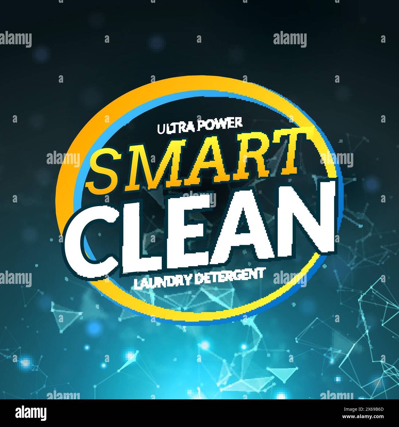 Laundry detergent smart clean design cleaner. Wash powder product ...
