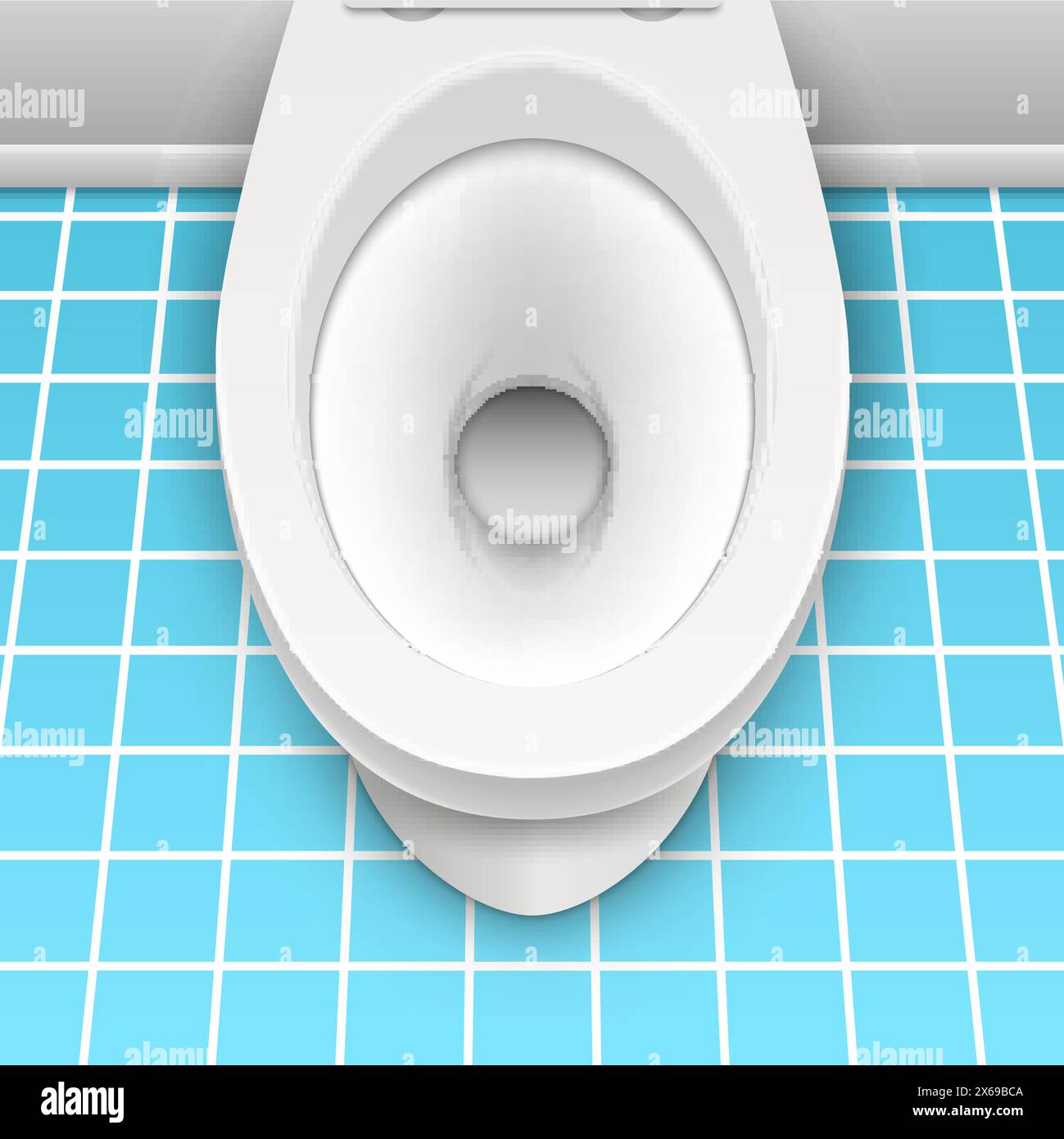 Toilet white mockup illustration isolated. Toilet in clean bathroom ...