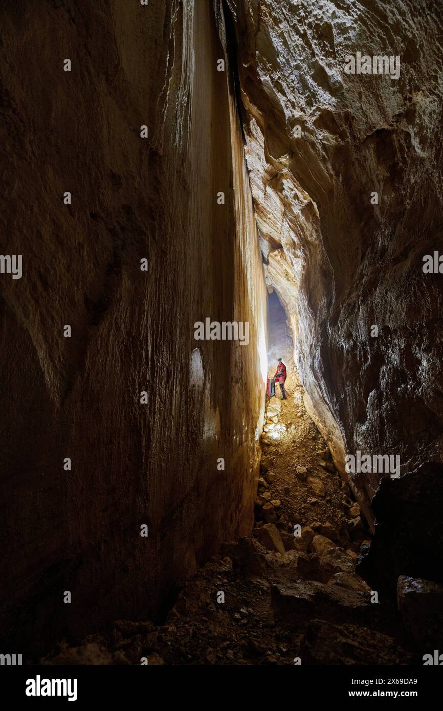 Smooth wall in a cave Stock Photo - Alamy