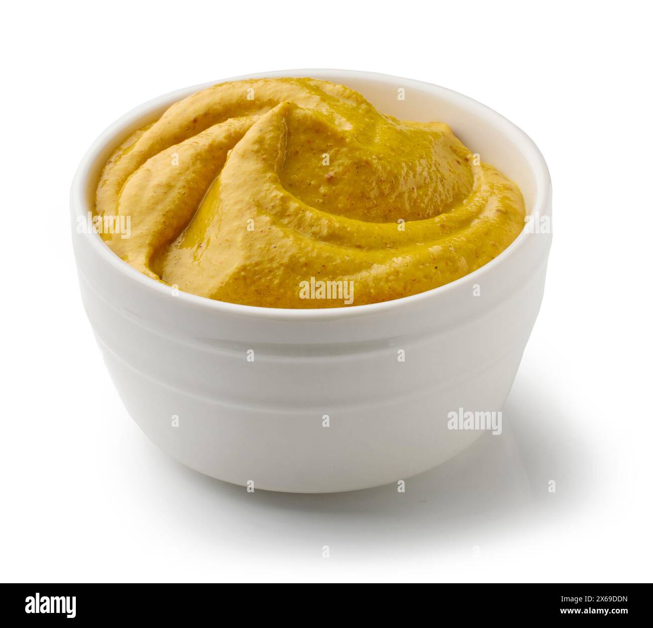 bowl of mustard isolated on white background Stock Photo - Alamy