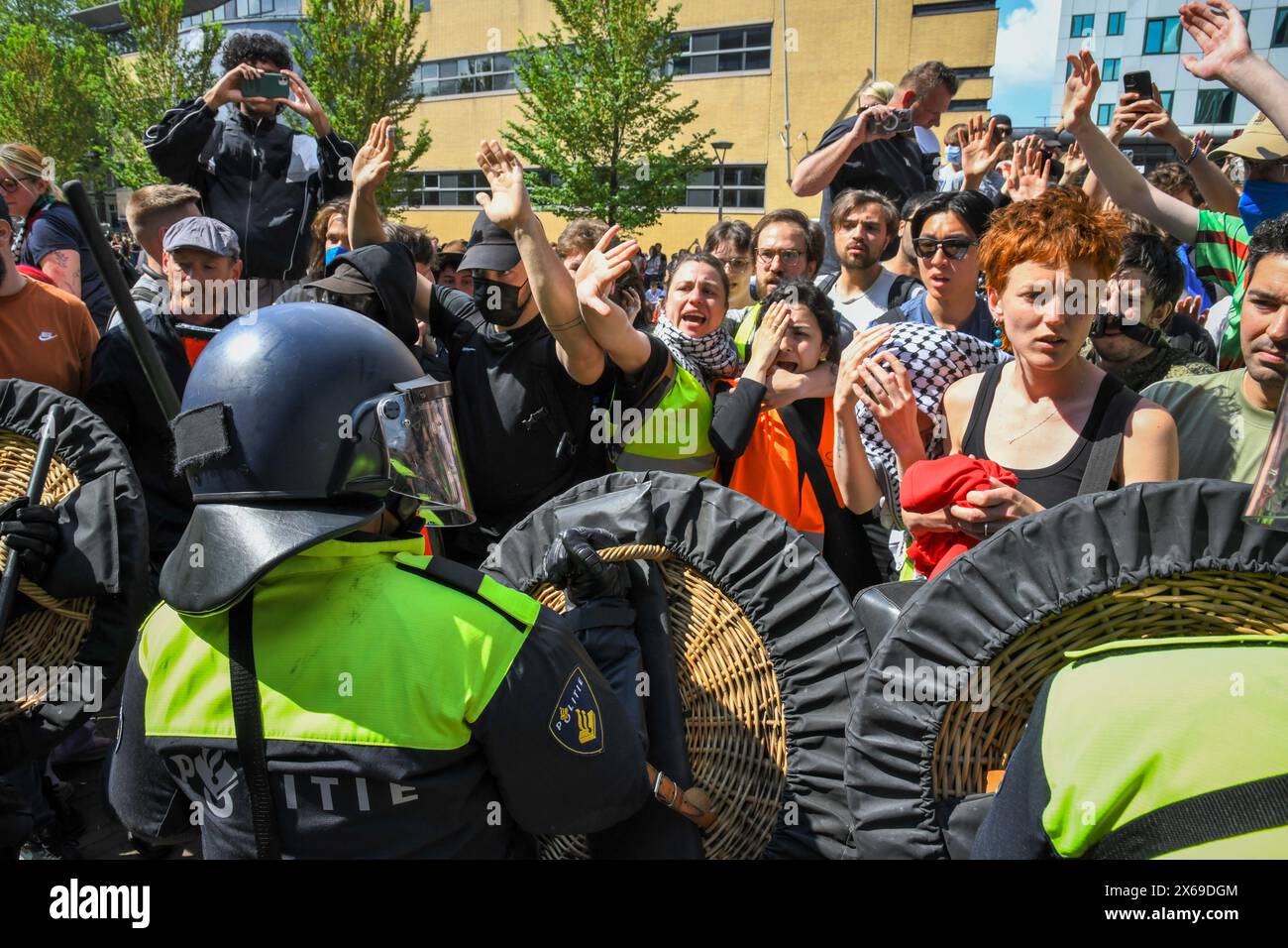 Amsterdam,The Netherlands,13th of may 2024.Pro palestine protests ...