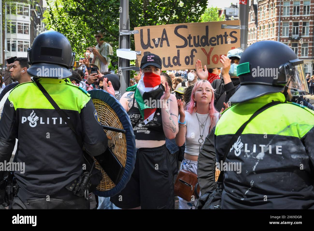 Amsterdam,The Netherlands,13th of may 2024.Pro palestine protests ...