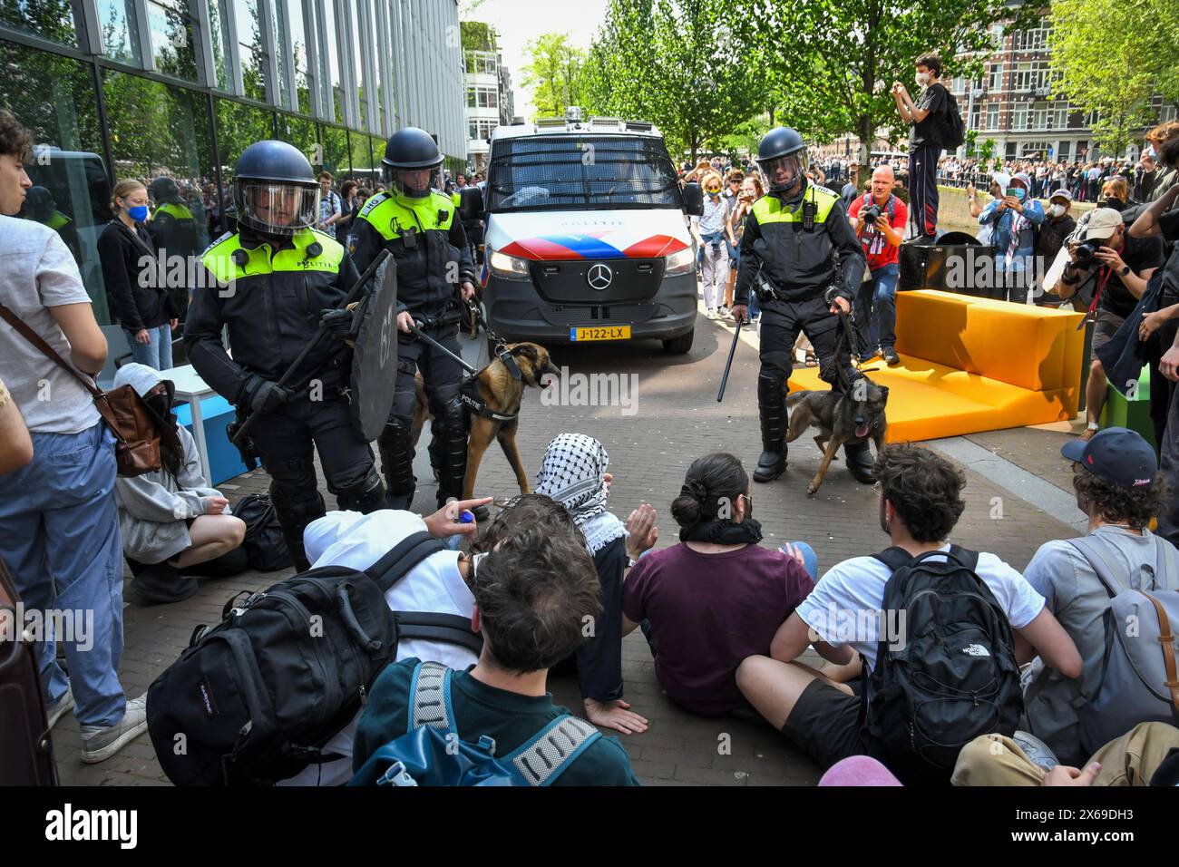 Amsterdam,The Netherlands,13th of may 2024.Pro palestine protests ...