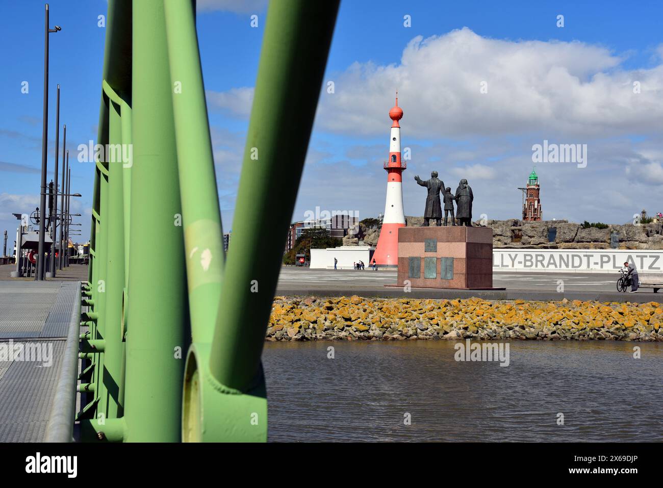Europe, Germany, Bremen, Bremerhaven, lighthouse front light at the ...