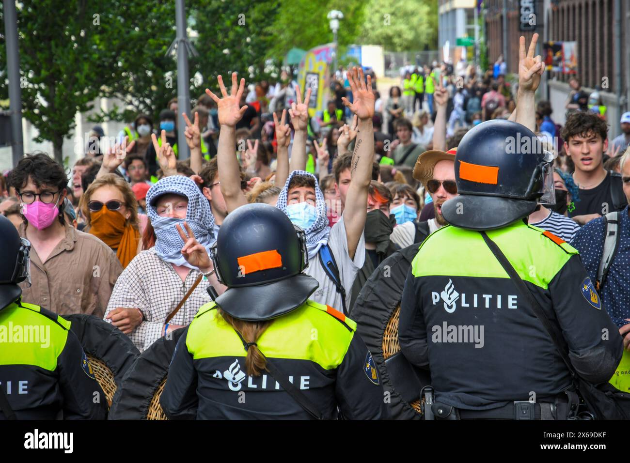Amsterdam,The Netherlands,13th of may 2024.Pro palestine protests ...