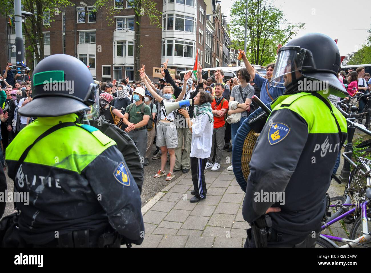 Amsterdam,The Netherlands,13th of may 2024.Pro palestine protests ...