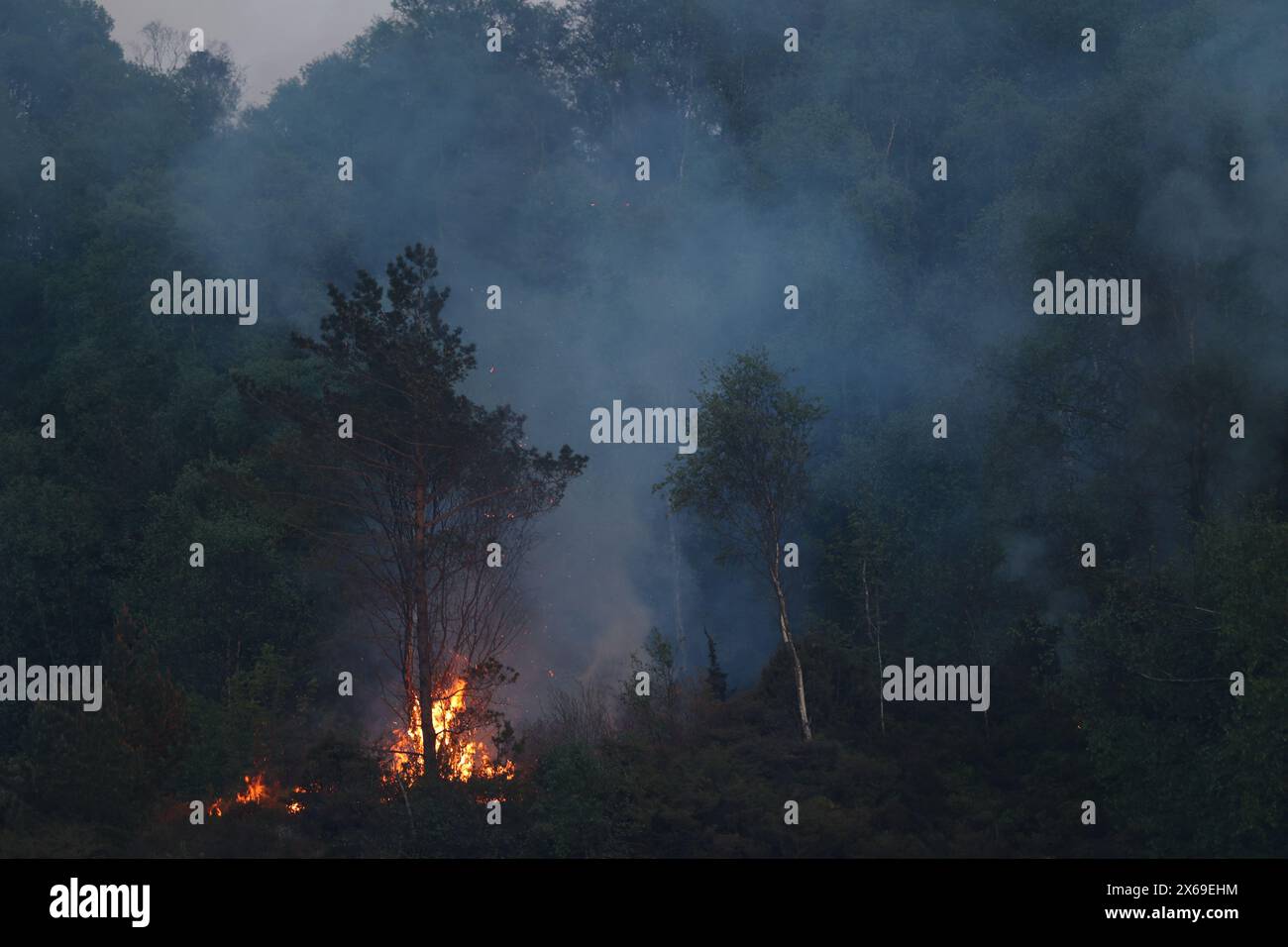 Sotra 20240513.Fire crews from four different stations are working to ...