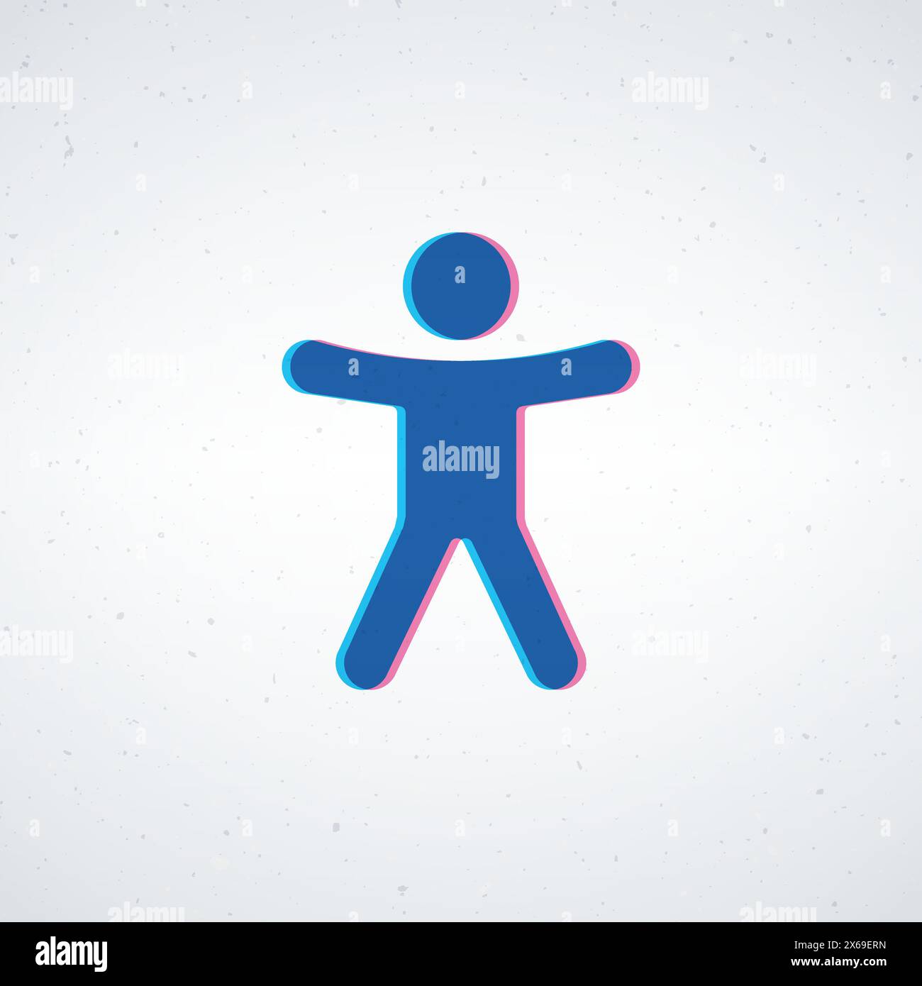 Man person icon. Male symbol. Mixed gender or blur shaking effect ...