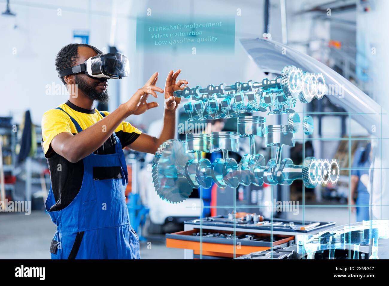 Holographic technician car hi-res stock photography and images - Alamy