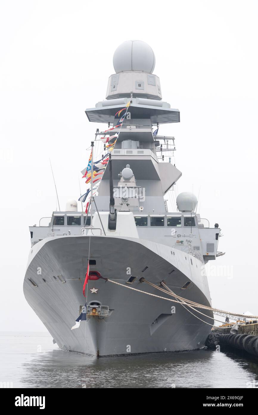 Italian ITS Luigi Rizzo F595 a Carlo Bergamini-class frigate in port of ...