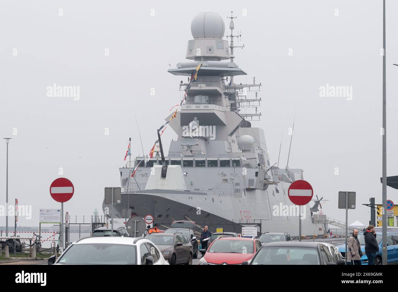 Italian ITS Luigi Rizzo F595 a Carlo Bergamini-class frigate in port of ...
