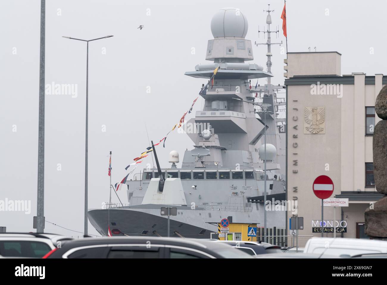 Italian ITS Luigi Rizzo F595 a Carlo Bergamini-class frigate in port of ...
