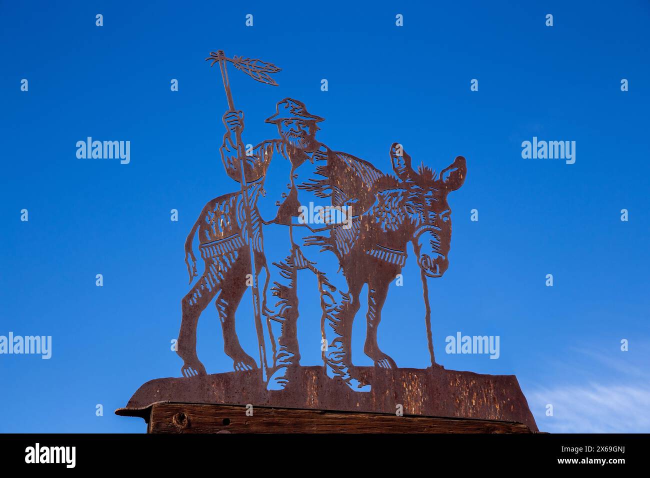 Goldfield Ghost Mining Town Abstract Metal Sculpture Detail, Isolated ...
