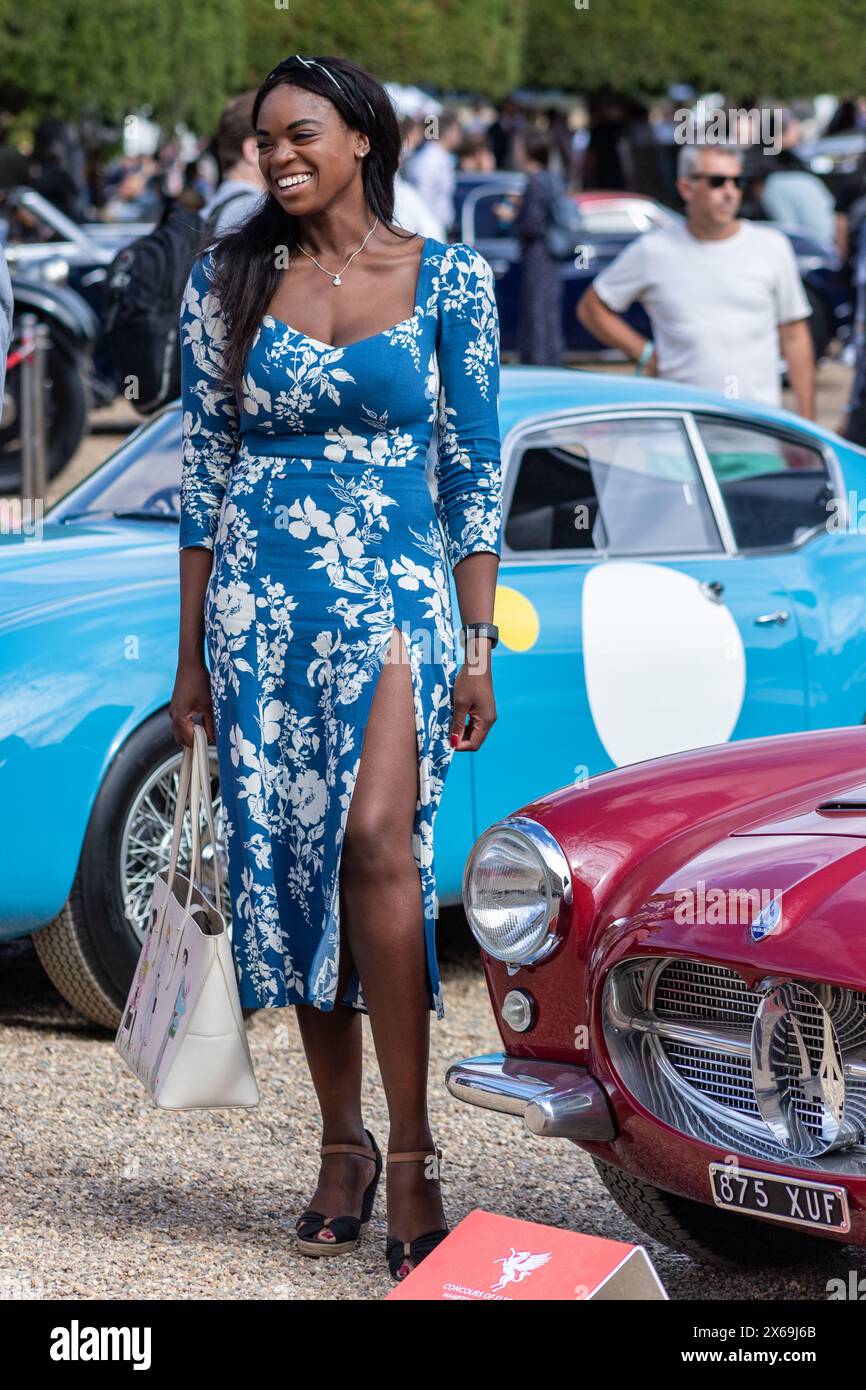 Classic car fan admires a Maserati Concours of Elegance - Hampton Court ...