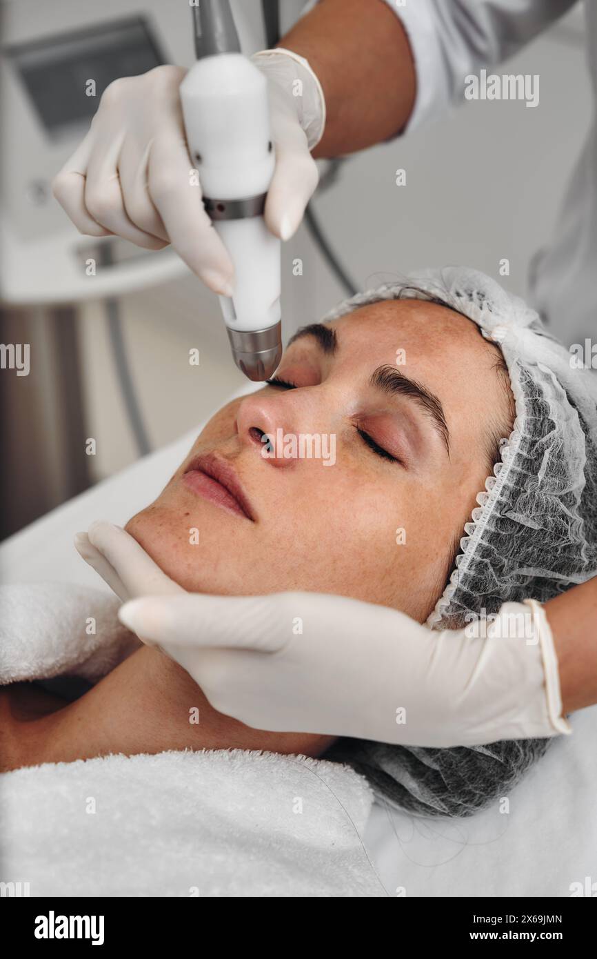 Mesotherapy face neck beautician hi-res stock photography and images ...
