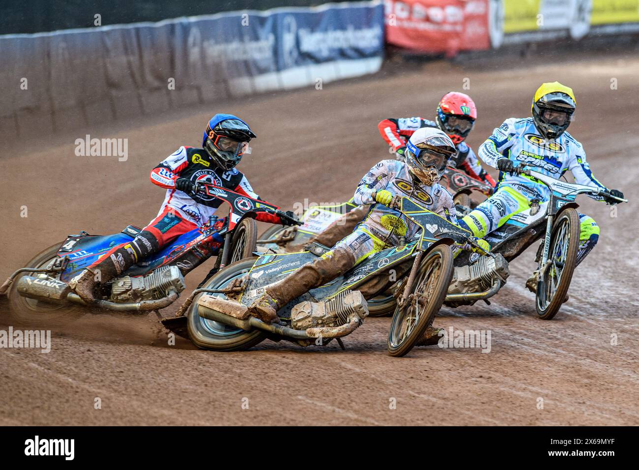 Oxford Spires' Rohan Tungate in White leading Belle Vue Aces' Ben Cook ...