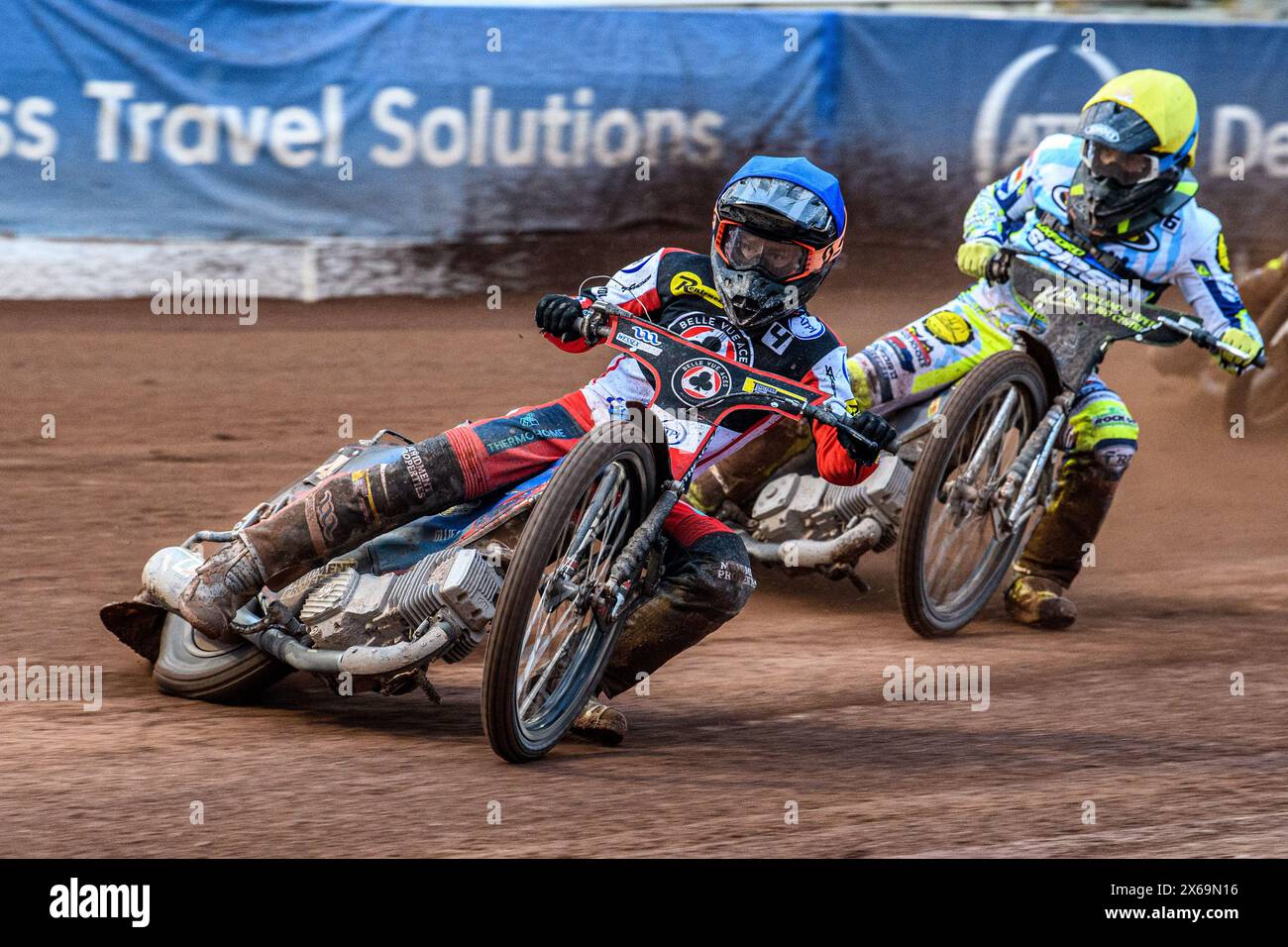 Belle Vue Aces' Ben Cook in Blue leading Oxford Spires' Craig Cook in ...