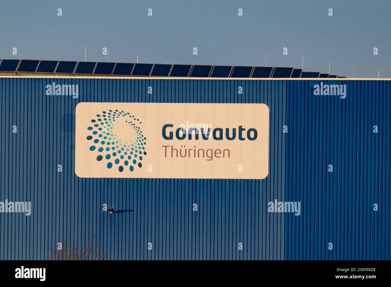Gonvauto Thüringen GmbH on facade building, Metal processing company. Gonvarri metallurgy ...